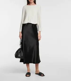 Max Mara Alessio Satin Midi Skirt