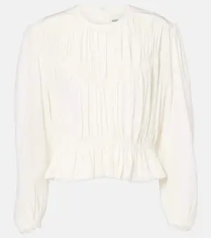 Isabel Marant Étoile Gelina Crepe De Chine Blouse - White