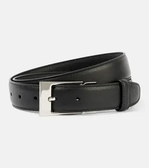 THE ROW Leather Belt - Black