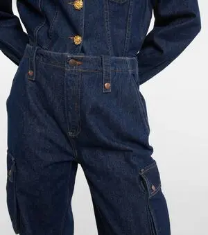 Magda Butrym Navy Straight Leg Cargo Jeans