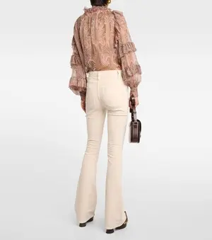 FRAME Le High Flare Velveteen Jeans