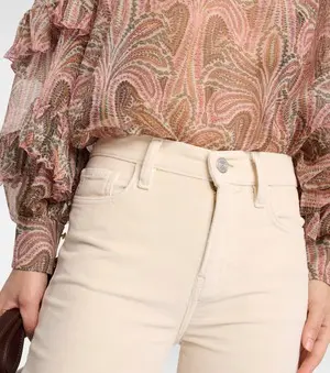 FRAME Le High Flare Velveteen Jeans