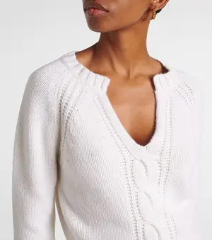 Max Mara Cancan Cable-knit Cashmere Sweater
