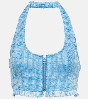 Staud Becca Tweed Crop Top