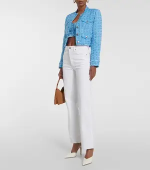 Staud Becca Tweed Crop Top