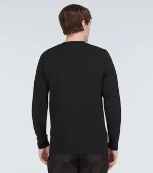 TOM FORD Long-sleeve Cotton-blend T-shirt - Black