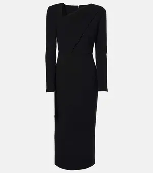 Roland Mouret Wool Crepe Midi Dress