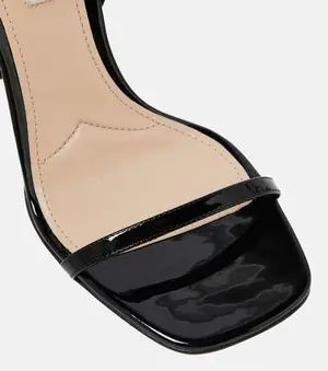 Miu Miu Glitter And Patent Leather Sandals