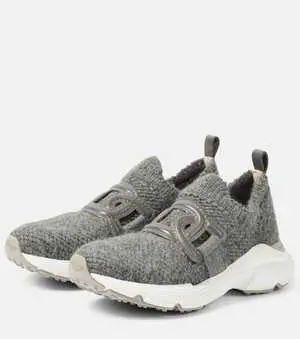 TOD'S Kate Knitted Sneakers - Grey