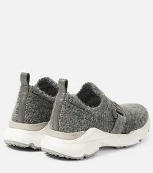 TOD'S Kate Knitted Sneakers - Grey