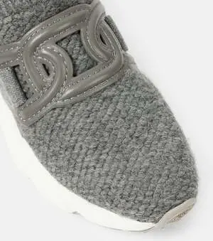 TOD'S Kate Knitted Sneakers - Grey