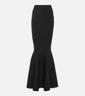Nina Ricci High-rise Wool-blend Maxi Skirt