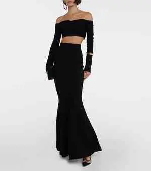 Nina Ricci High-rise Wool-blend Maxi Skirt
