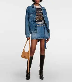 Y/project Cut-out Denim Miniskirt