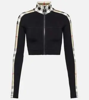 Burberry Check Technical Jersey Track Jacket
