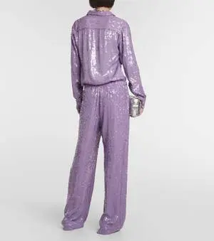 Dries Van Noten Sequined Straight Pants