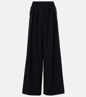 Dries Van Noten Pleated Wide-leg Wool Pants