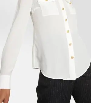 Balmain Crepe De Chine Shirt - White