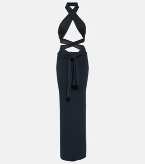 AYA MUSE Acis Halterneck Knit Maxi Dress