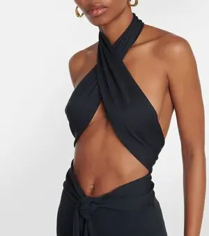 AYA MUSE Acis Halterneck Knit Maxi Dress