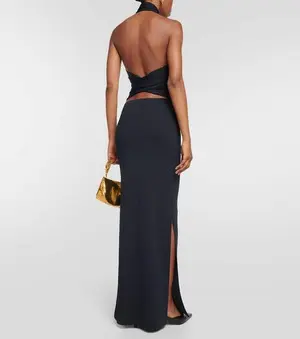 AYA MUSE Acis Halterneck Knit Maxi Dress