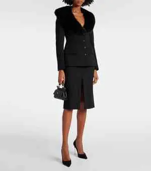 Dolce & Gabbana Wool-blend Pencil Skirt