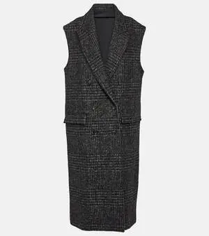 Brunello Cucinelli Checked Wool-blend Coat