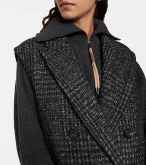 Brunello Cucinelli Checked Wool-blend Coat