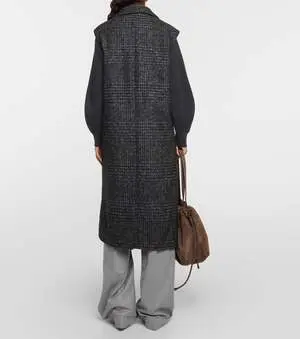 Brunello Cucinelli Checked Wool-blend Coat
