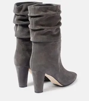Manolo Blahnik Calasso Suede Ankle Boots - Grey
