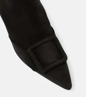 Manolo Blahnik Baylow Suede Ankle Boots