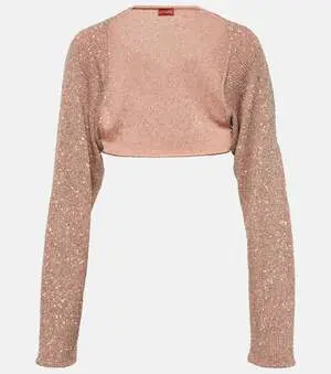 Altuzarra Alimia Metallic Knit Shrug
