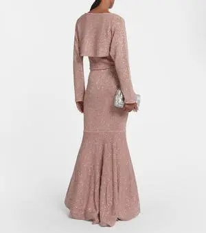 Altuzarra Alimia Metallic Knit Shrug