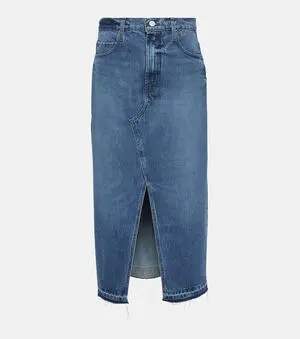 FRAME The Midaxi Denim Midi Skirt