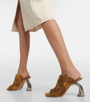 Dries Van Noten Floral Mules