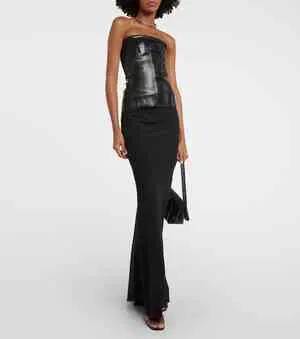 Rick Owens Coated Denim Bustier