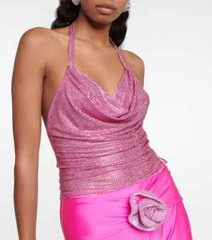 Giuseppe Di Morabito Embellished Cowl-neck Top