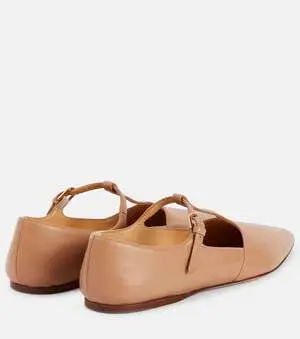 Gabriela Hearst Lola Leather Ballet Flats - Brown