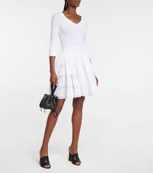 Alaïa Crinoline Pleated Miniskirt