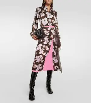 Dries Van Noten Floral Silk Satin Shirt