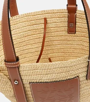 Loewe Elephant Small Raffia Basket Bag