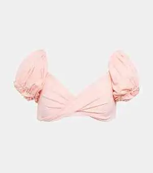 Giambattista Valli Puff-sleeve Bikini Top