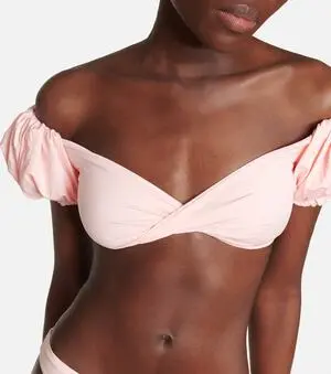 Giambattista Valli Puff-sleeve Bikini Top