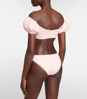 Giambattista Valli Puff-sleeve Bikini Top