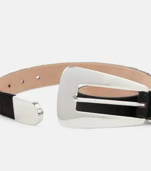 Khaite Lucca Leather Belt - Black