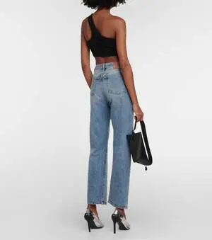 Ag X Emrata Miranda Cotton-blend Crop Top