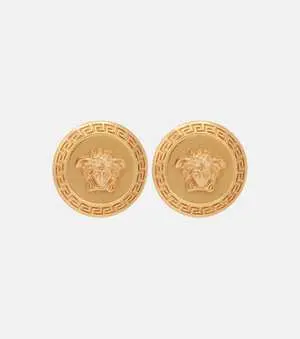 Versace Tribute Medusa Stud Earrings - Gold