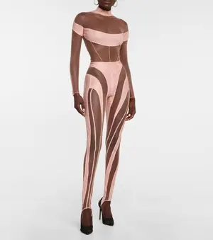 MUGLER Paneled Stirrup Leggings