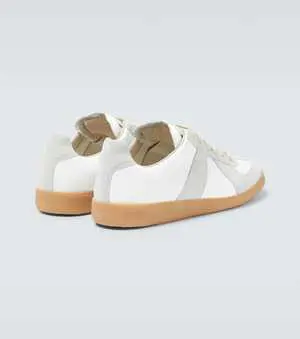 MAISON MARGIELA Replica Leather And Suede Sneakers - White