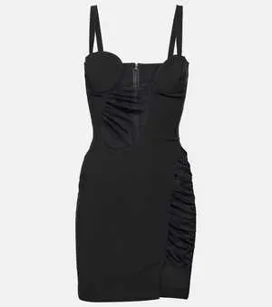 NENSI DOJAKA Cutout Jersey Minidress